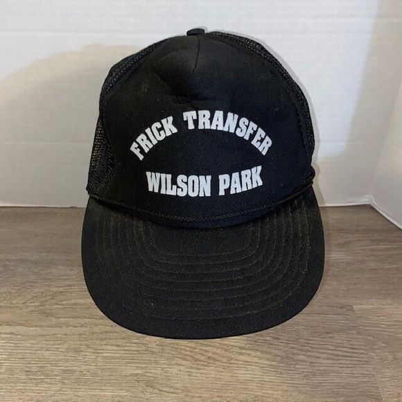 ABC Cap | Accessories | Vintage Frick Transfer Wilson Park Black And ...